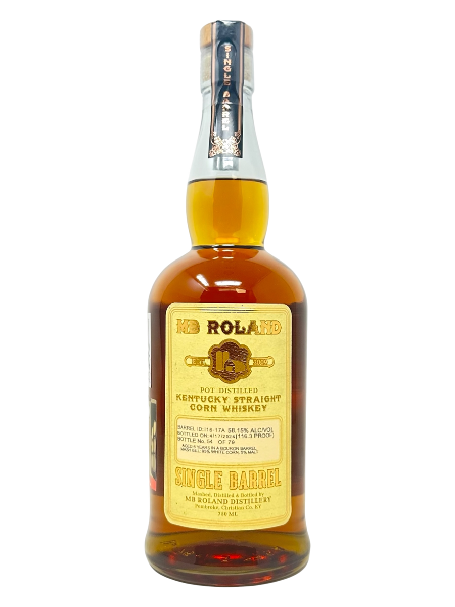 MB Roland Single Barrel Kentucky Straight Corn Whiskey #I16-17A 116.3 ...