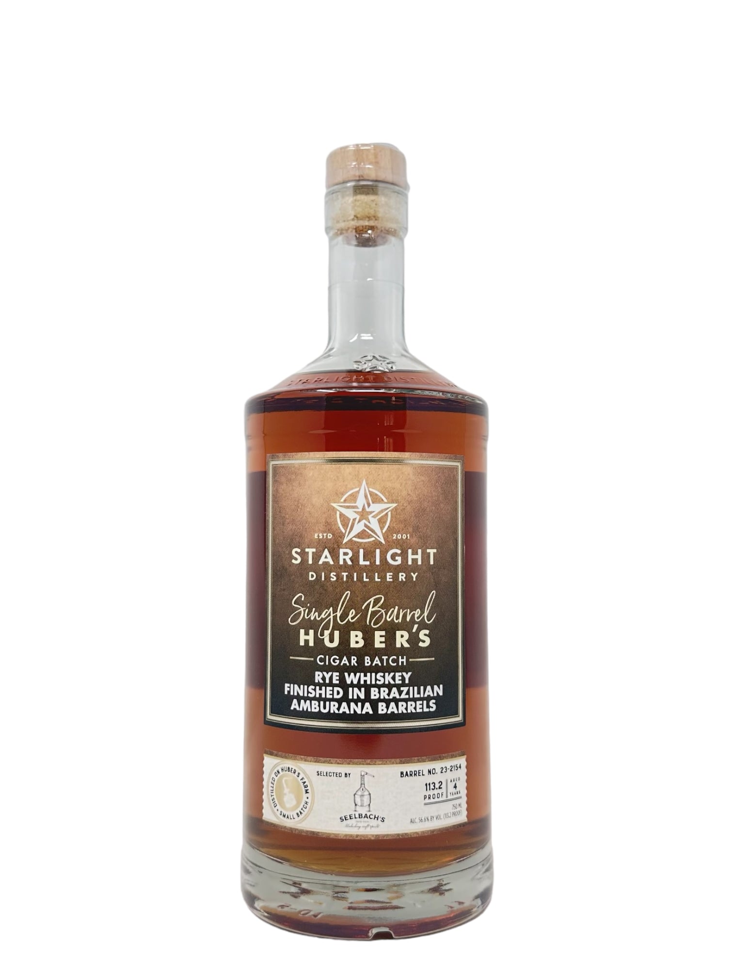 Starlight Distillery Amburana Barrel Finished Rye Whiskey #23-2154 113 ...