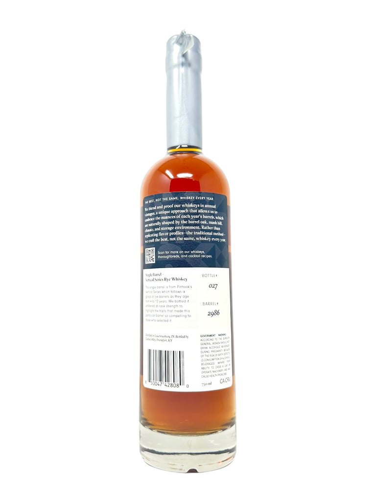 Pinhook Rye Vertical Single Barrel 8-Year 112.8 Proof - Selected by Se ...