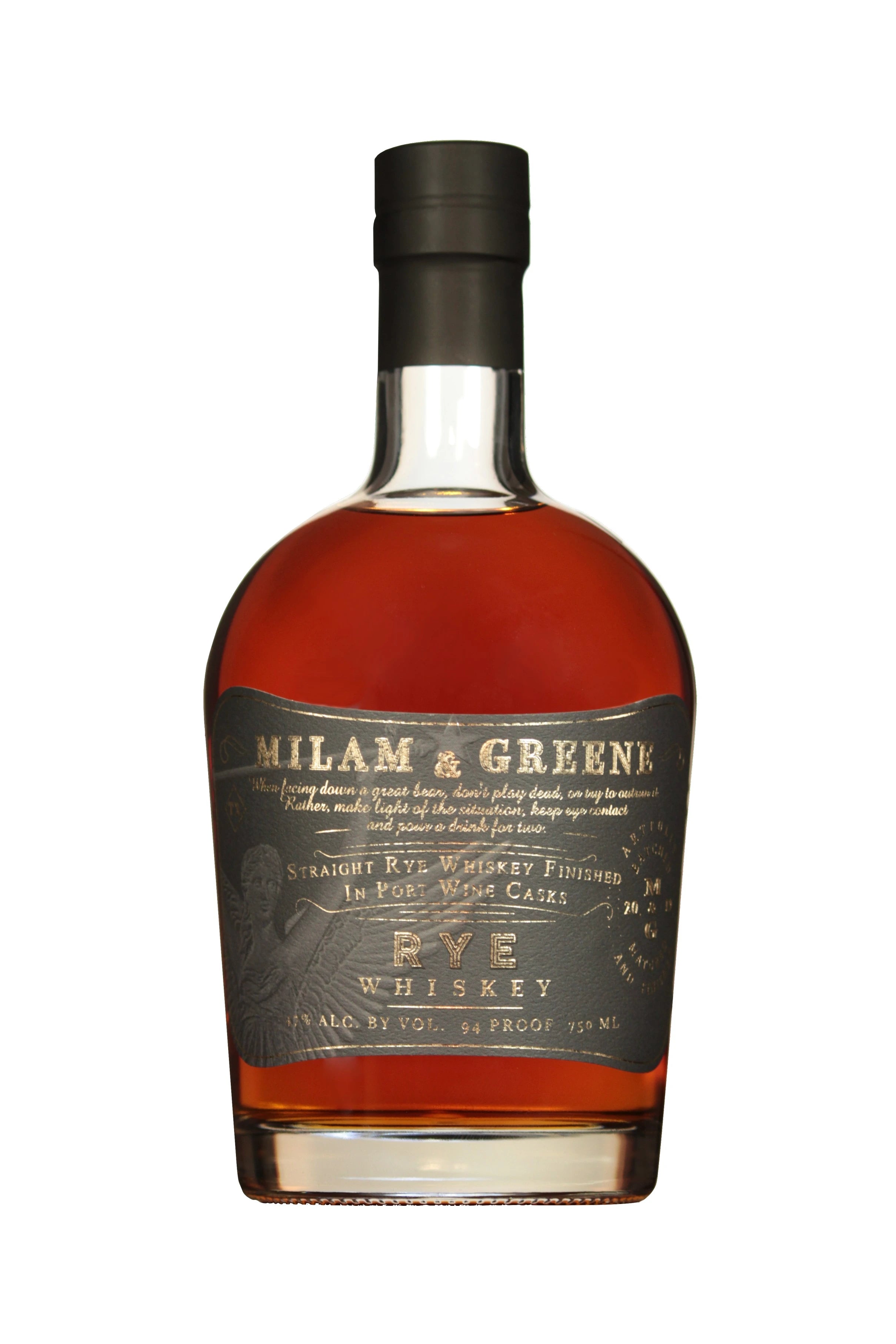 Milam and Greene Straight Rye Whiskey Finished in Port Wine Cask ...