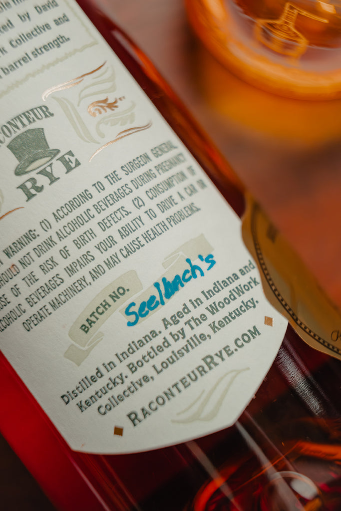 Raconteur 8-year Single barrel 124.8 Proof Rye Whiskey x Seelbach's