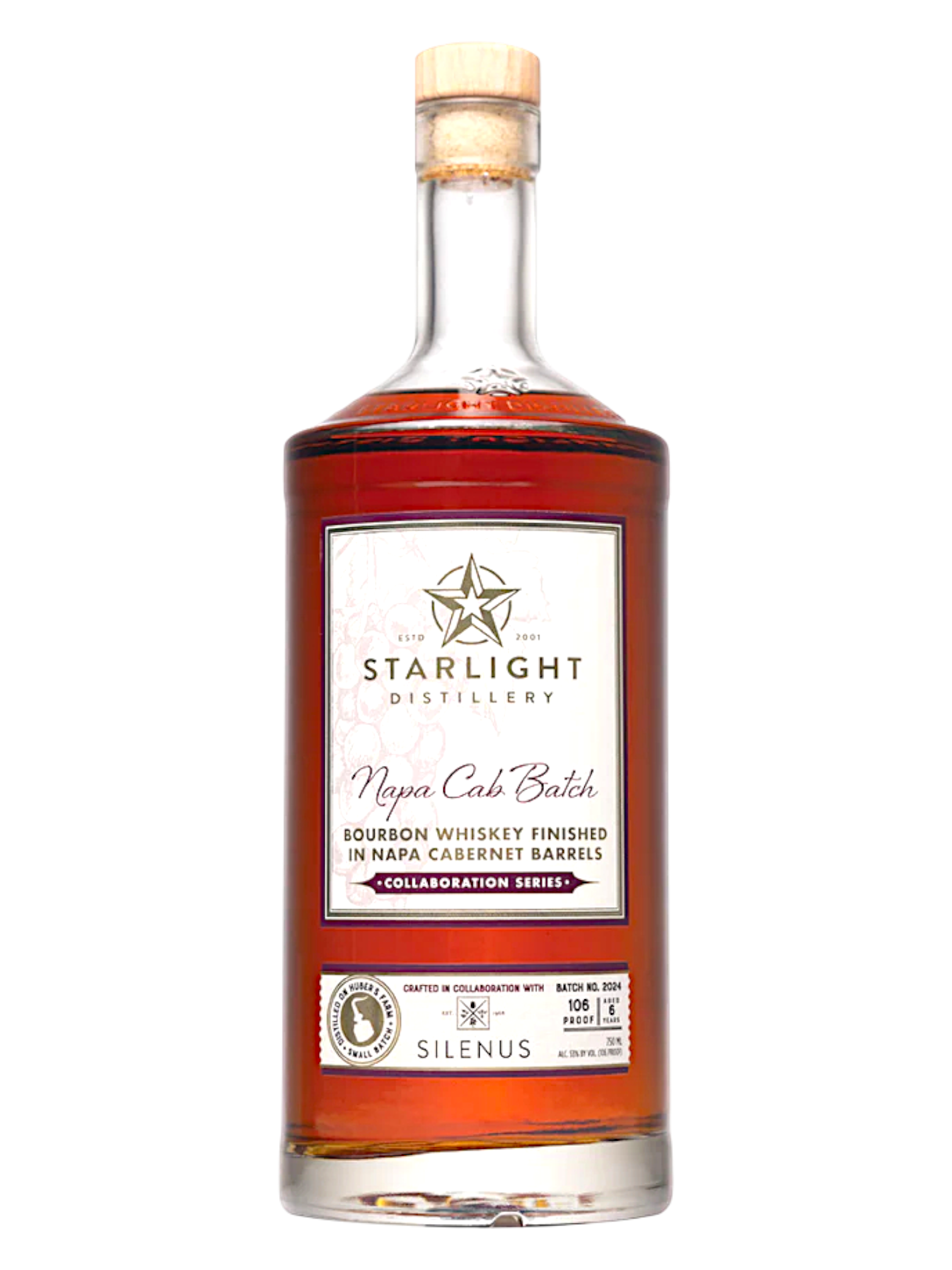 Starlight Distillery Napa Cabernet Barrel Finished Bourbon Whiskey ...